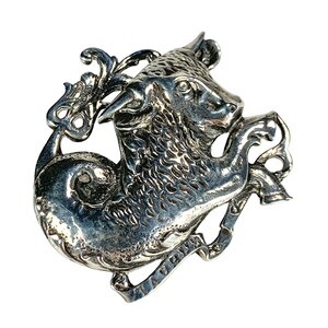 Signed Cini Brooch Taurus the Bull Zodiac Astrological Motif - Etsy