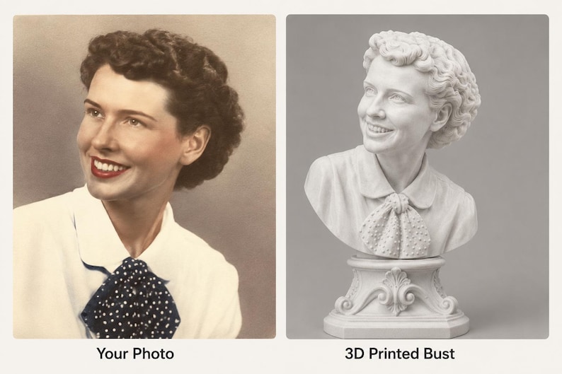 Custom 3D Printed Graduation Portrait Busts and Statues From Photo - Etsy