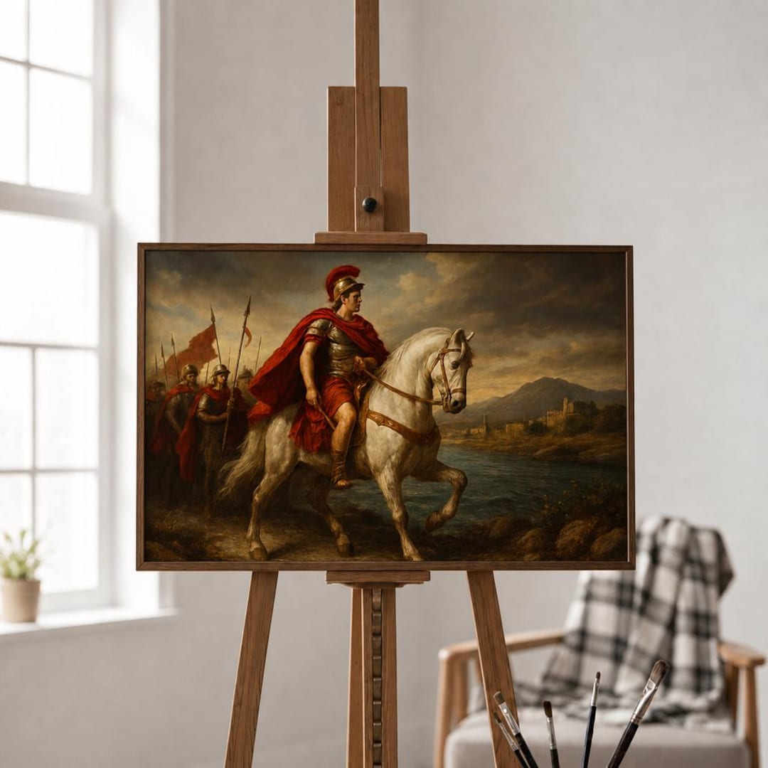 Julius Caesar Crossing the Rubicon Oil Painting | Ancient Rome Wall Art ...