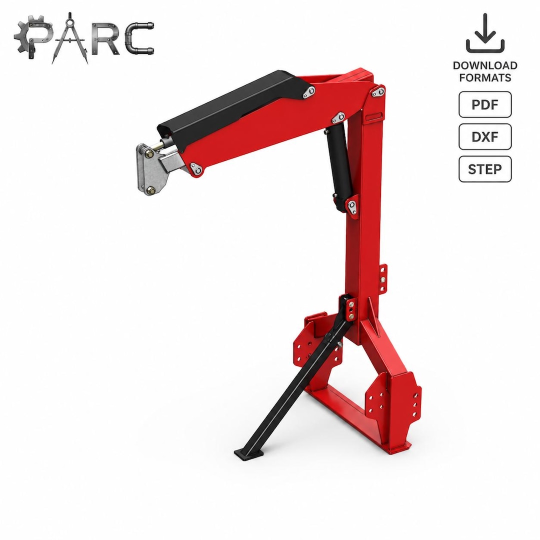 3-point Hitch Tractor Crane CAD Files, Heavy Duty Boom Lift Plans (pdf ...