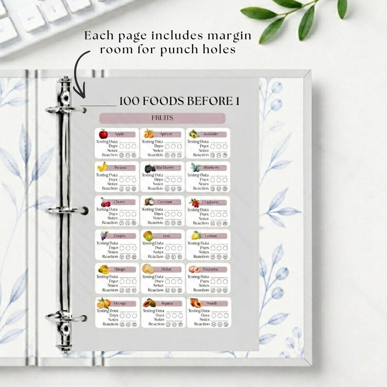 Baby First Foods Checklist, Blw-meal Planner, Food Log, Allergy Tracker ...