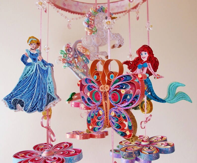 Unicorn Crib Mobile Princess Mobile Swarovski Decoration Fairy Tale ...