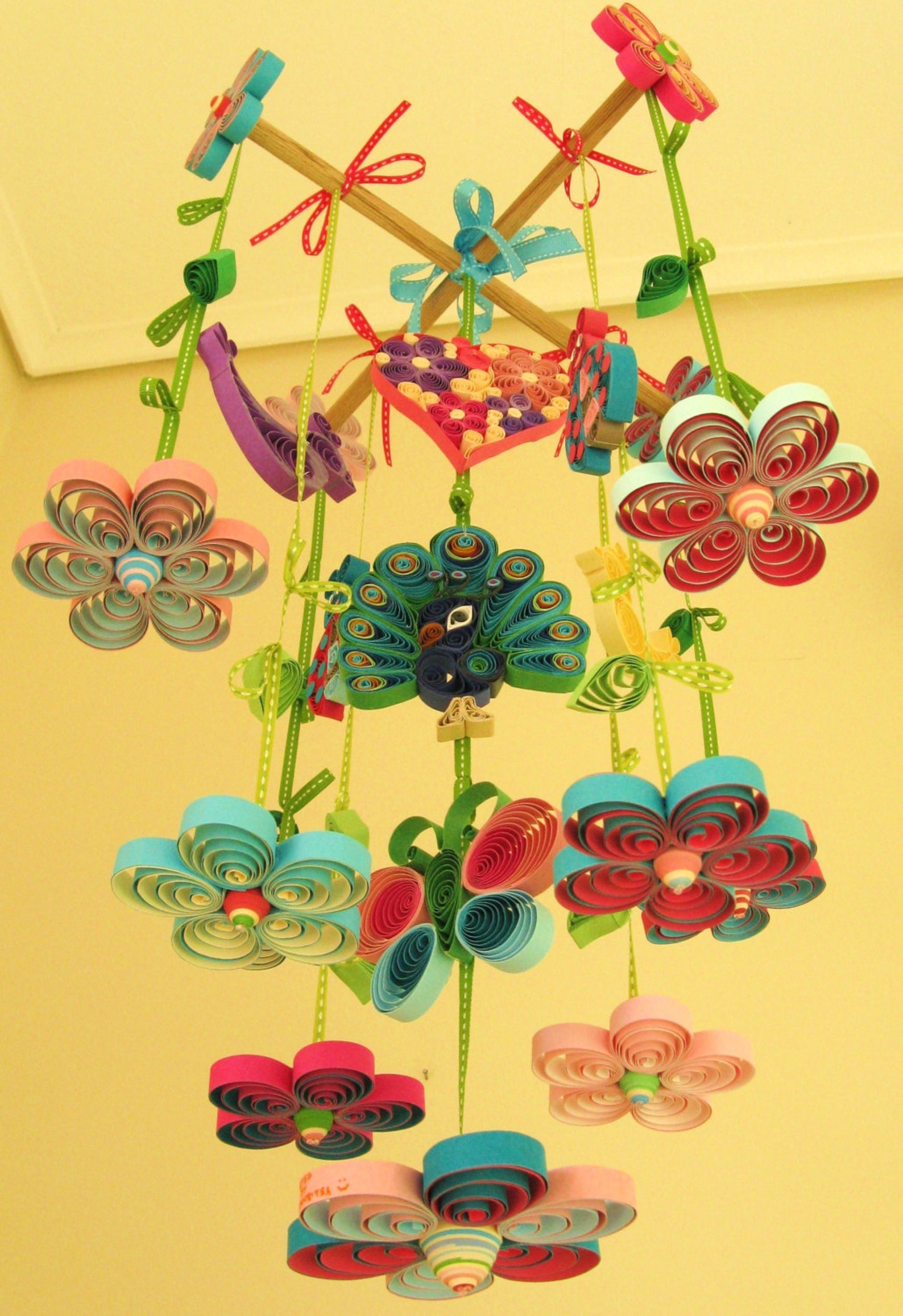 Crib Mobile Cradle Mobile Baby Mobile Peacock Mobile Ladybug Mobile 15A ...
