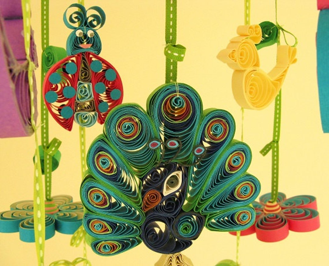 Crib Mobile Cradle Mobile Baby Mobile Peacock Mobile Ladybug Mobile 15A ...