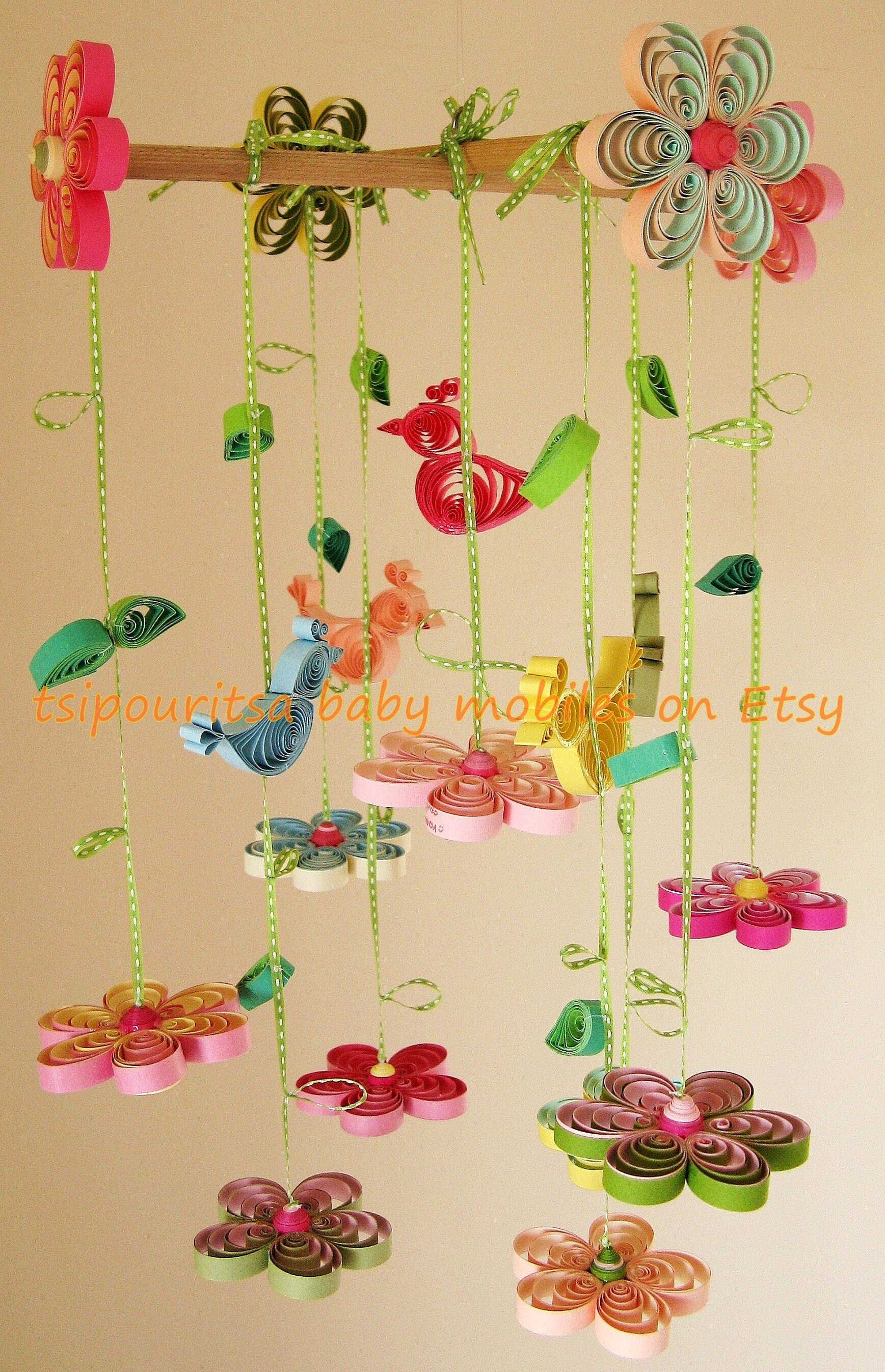 Baby Mobile - Crib Mobile - Baby Nursery Mobile - Flower Mobile ...