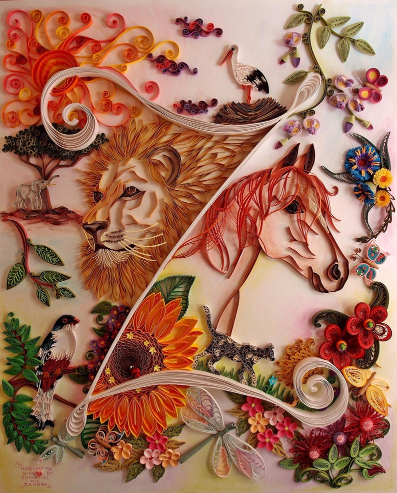 Personallized Quilled Picture in Shadow Box Custom Quilled Wall Art ...