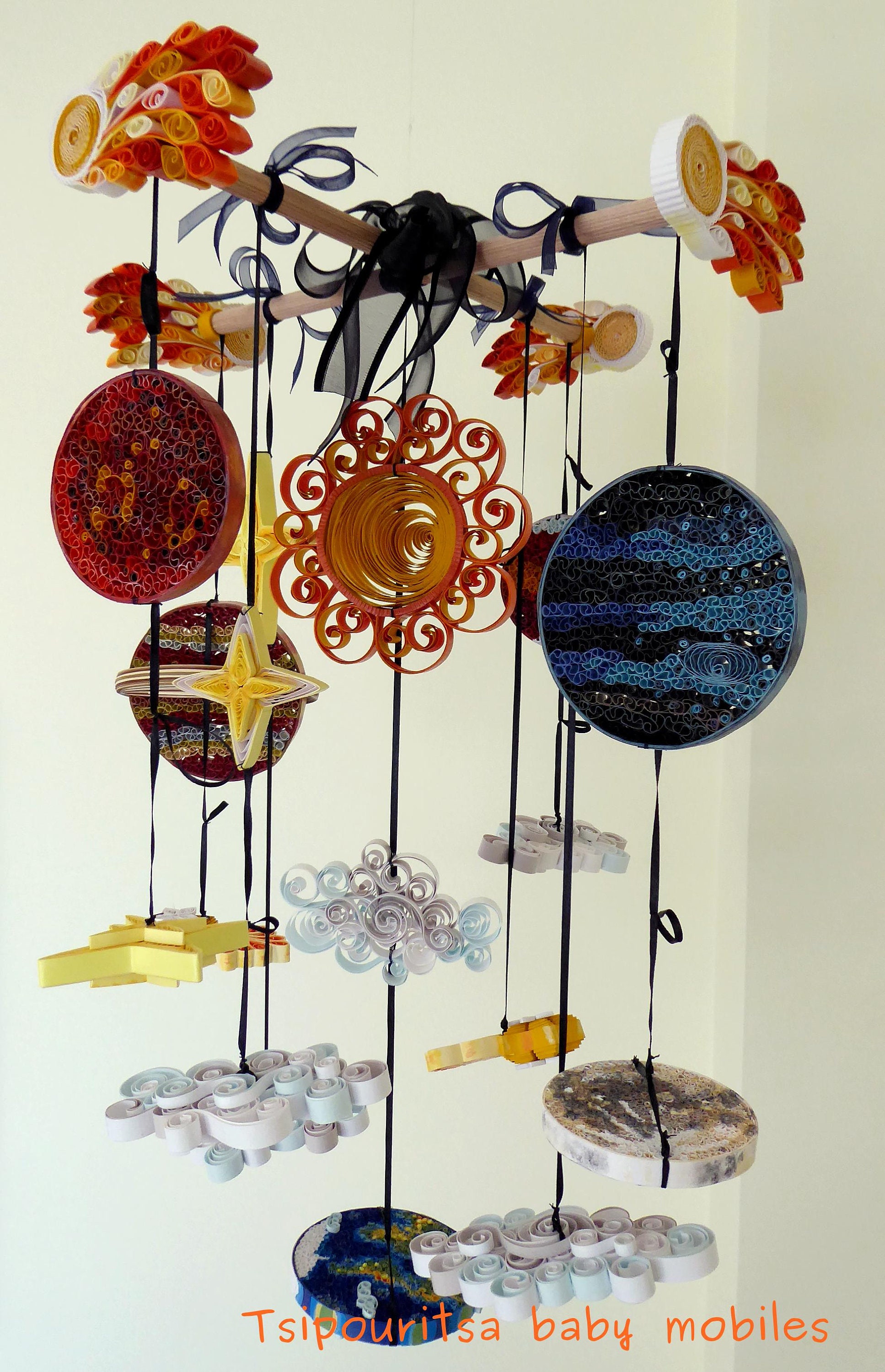 Solar System Mobile Sun Earth and Moon Mobile Baby Nursery Mobile - Etsy