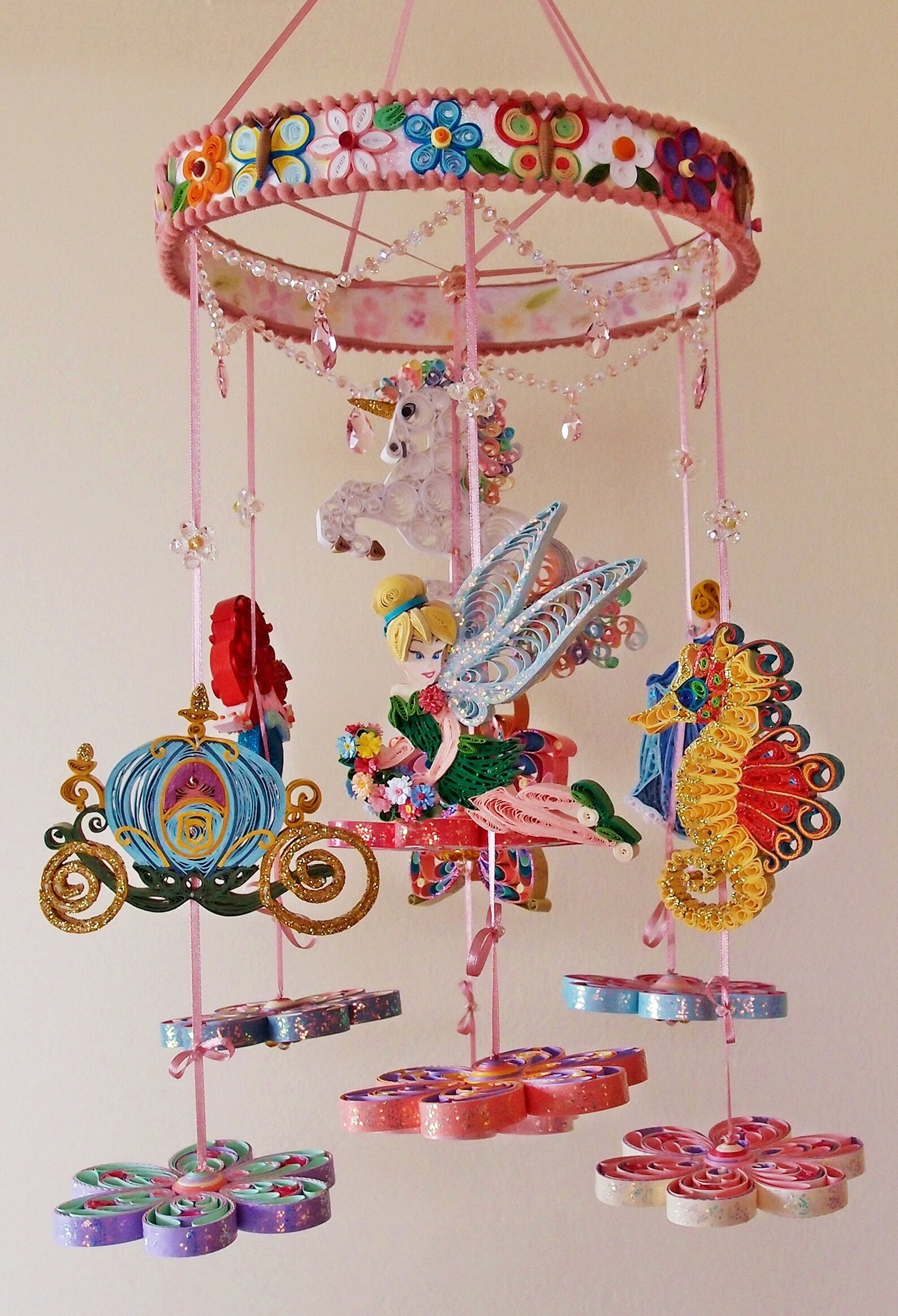 Unicorn Crib Mobile Princess Mobile Swarovski Decoration Fairy Tale ...