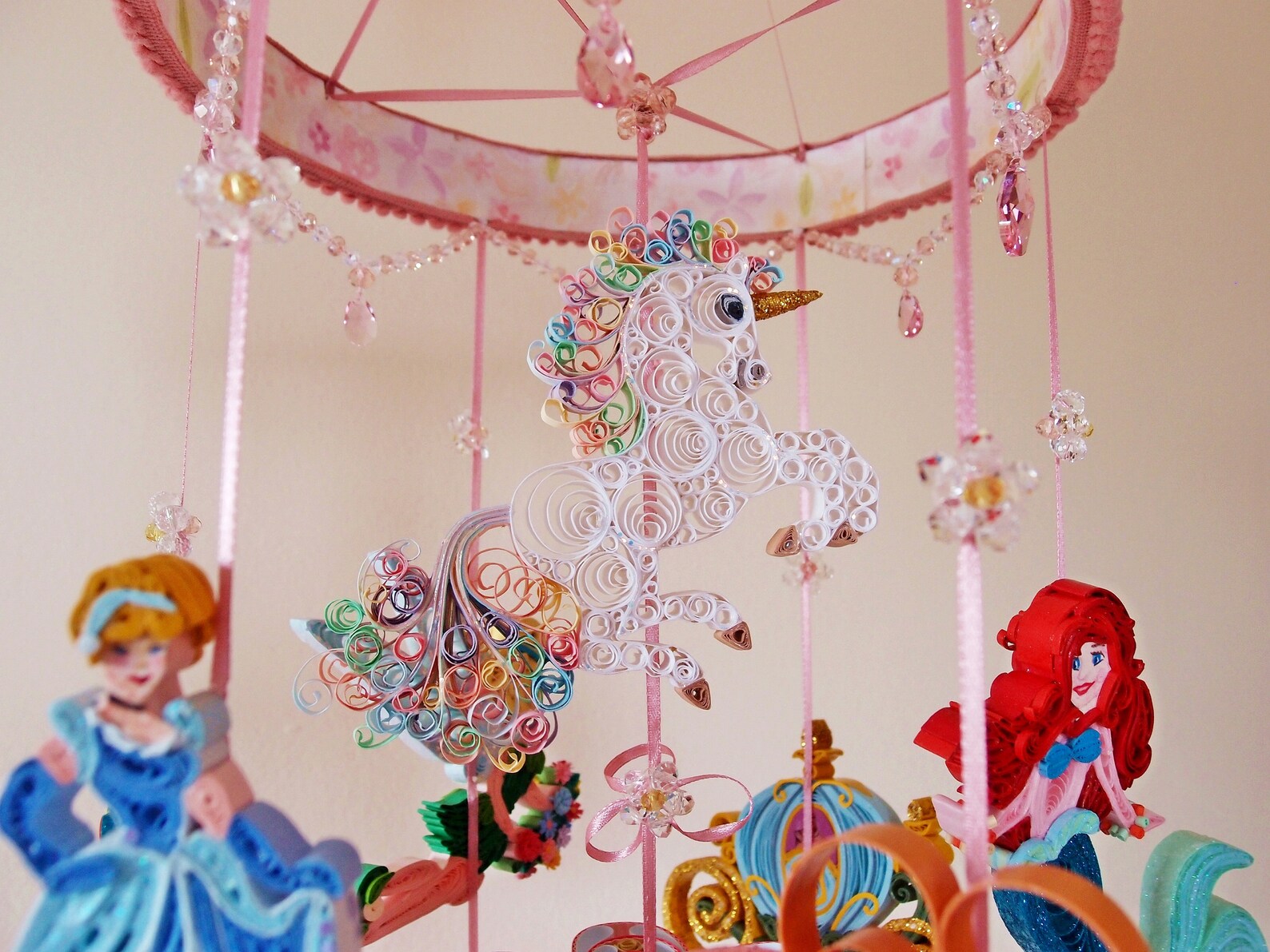 Unicorn Crib Mobile Princess Mobile Swarovski Decoration Fairy Tale ...