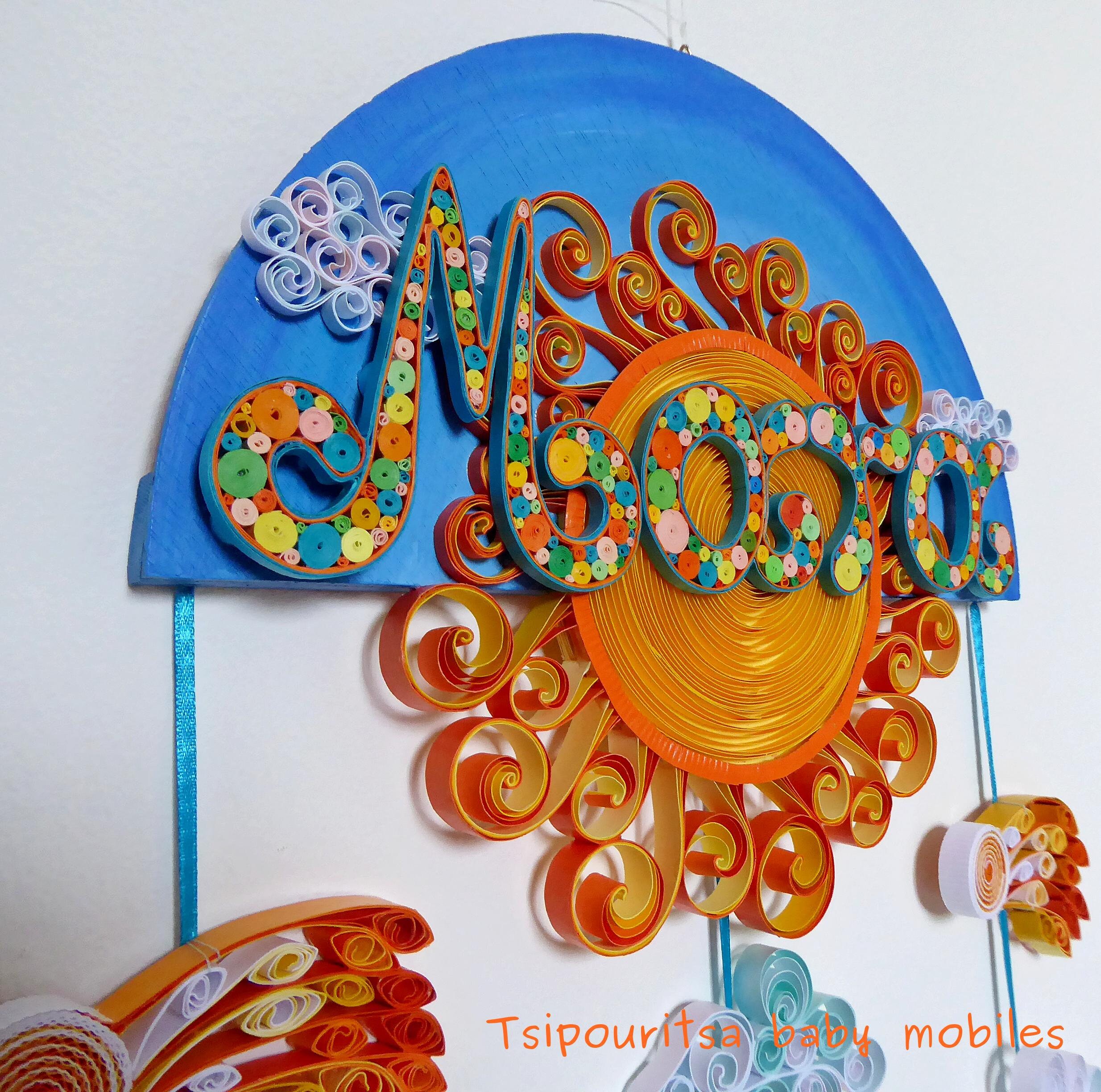 Sun Wall Hanging Name Banner Quilled Solar System - Etsy