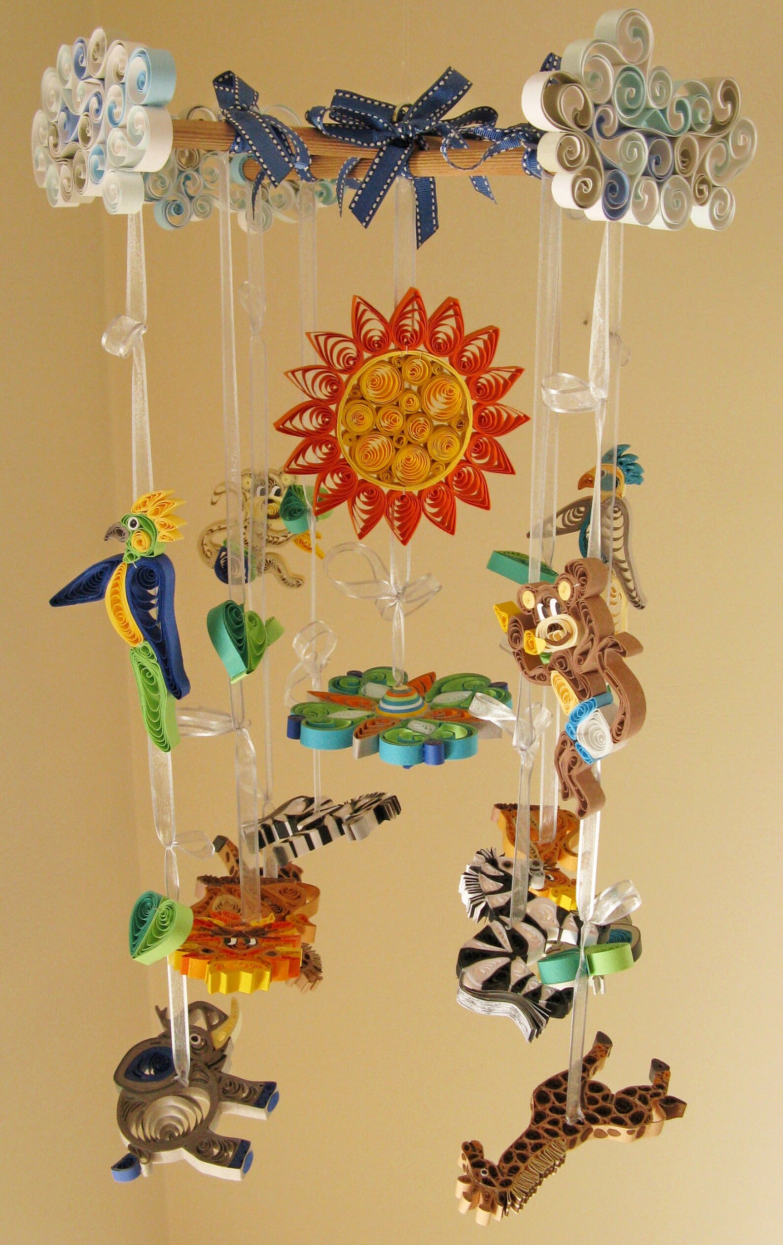 Boy Nursery Mobile Parrot Mobile Jungle Nursery Mobile Wildlife Mobile ...