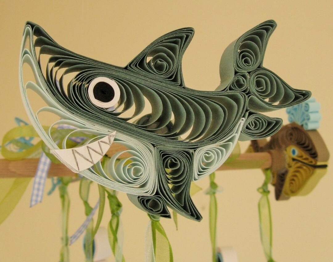 Shark Mobile – Baby Nursery Mobile - Nautical Mobile - Fish Mobile ...