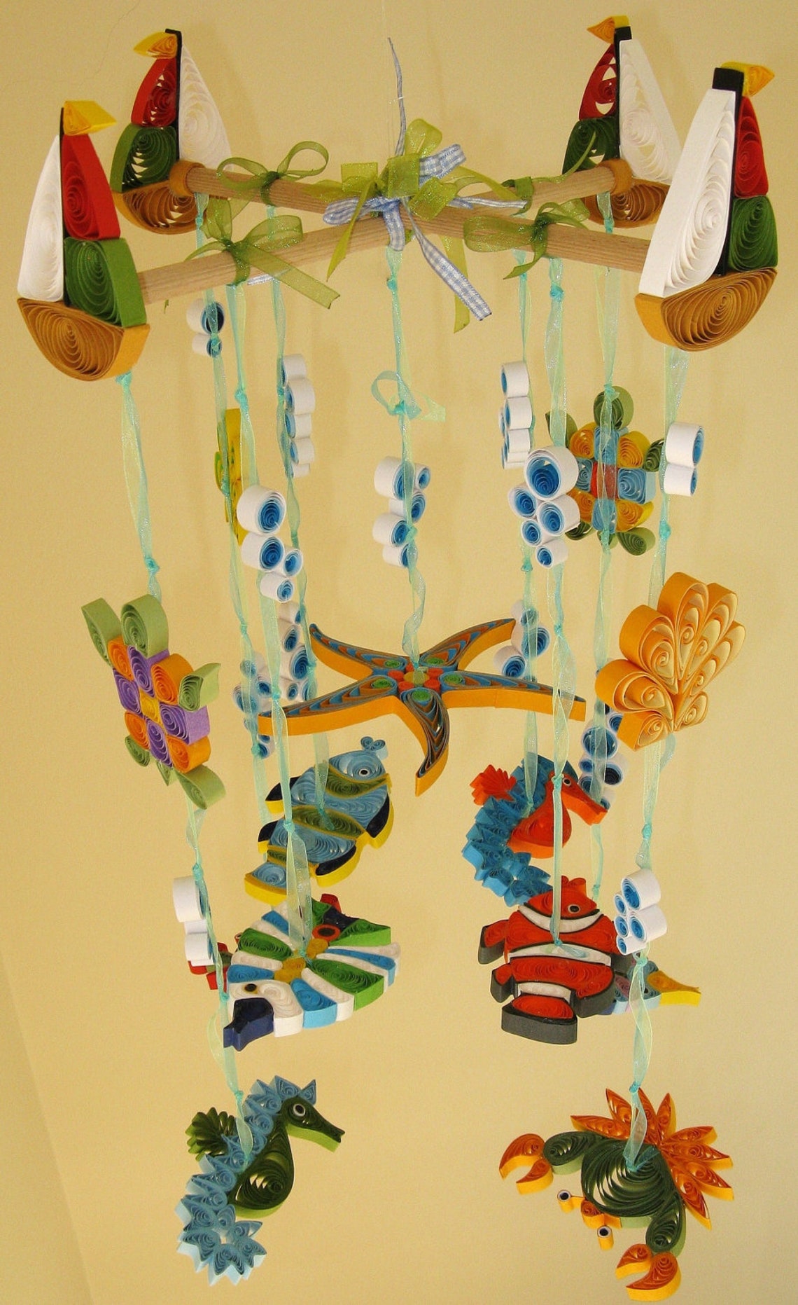 Boy Mobile Baby Mobile Sea Horse Nautical Mobile Life Under the Sea ...