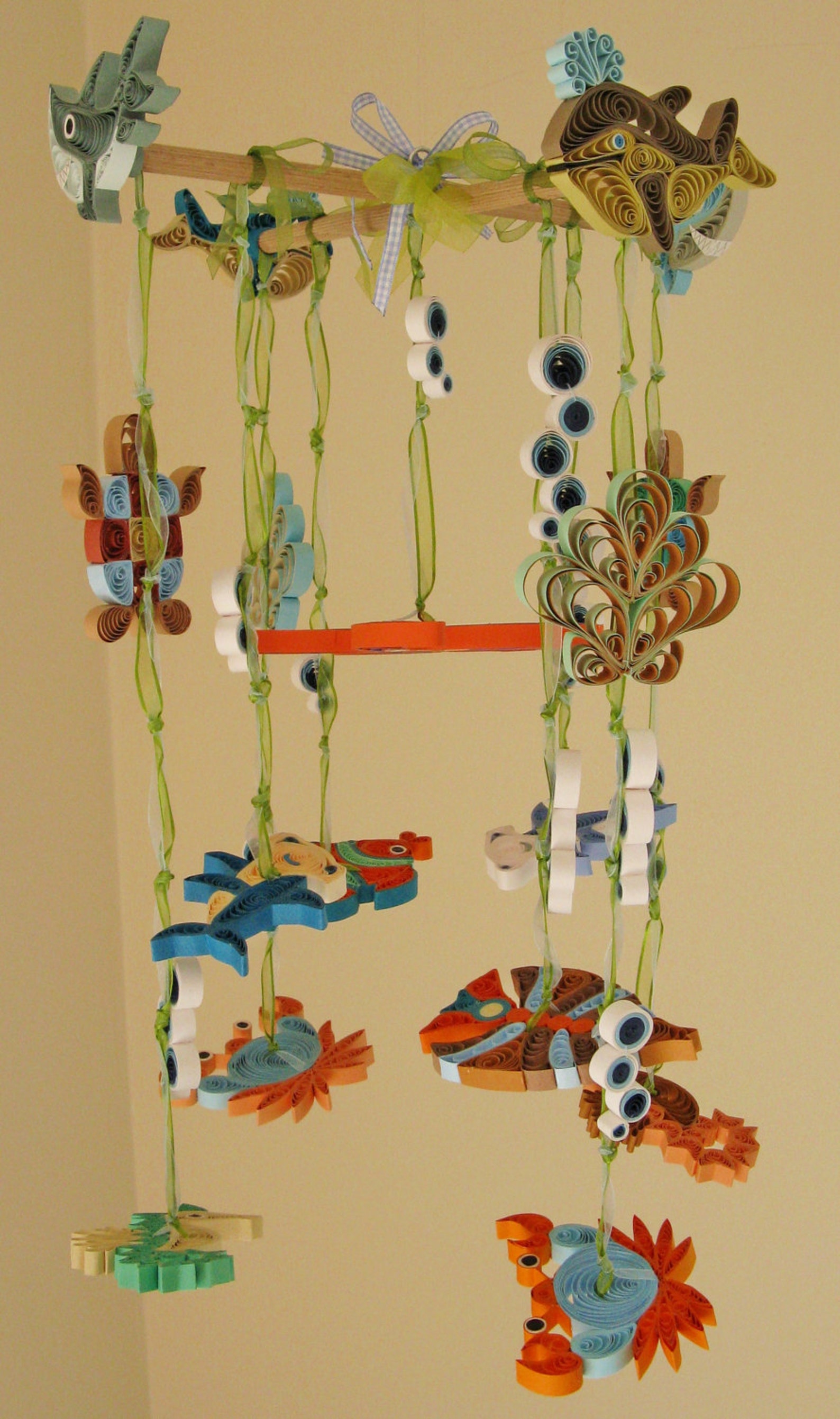 Shark Mobile Baby Nursery Mobile Nautical Mobile Fish Mobile Handmade ...