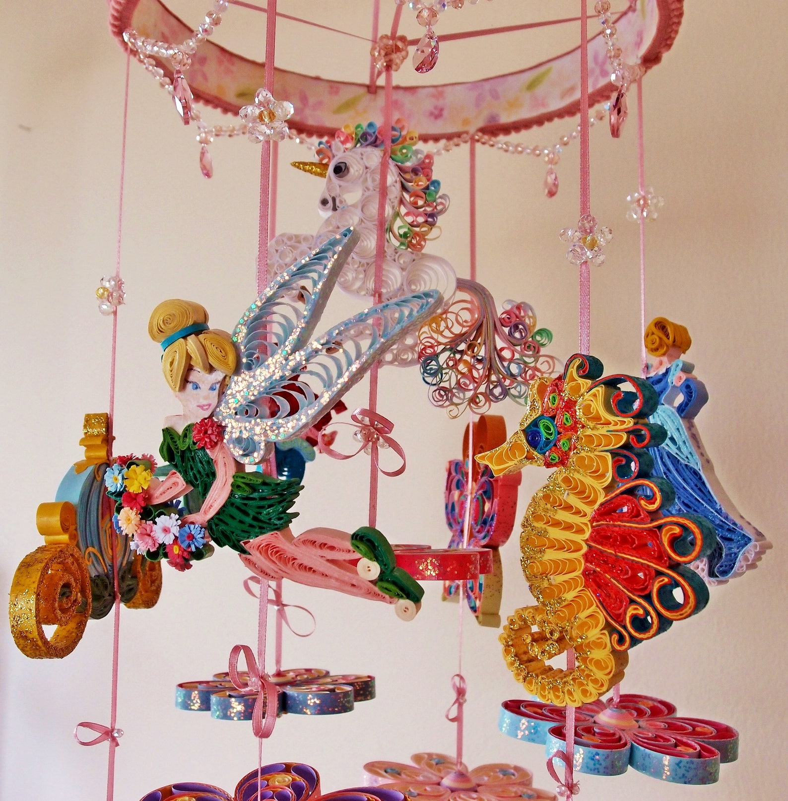 Unicorn Crib Mobile Princess Mobile Swarovski Decoration Fairy Tale ...