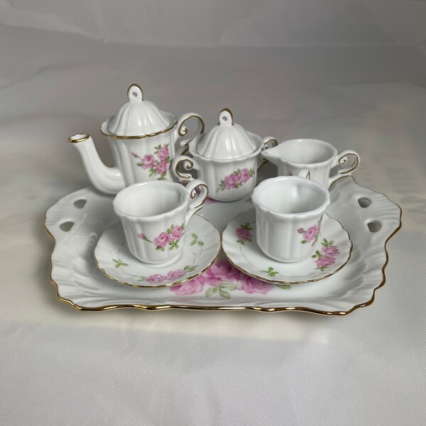 Pink Rose Tea Set - Etsy