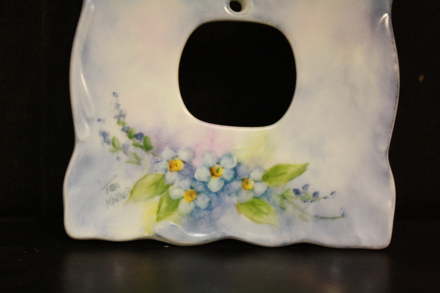 Forget-me-not Flowers Handpainted on a Receptical Cover/plug - Etsy
