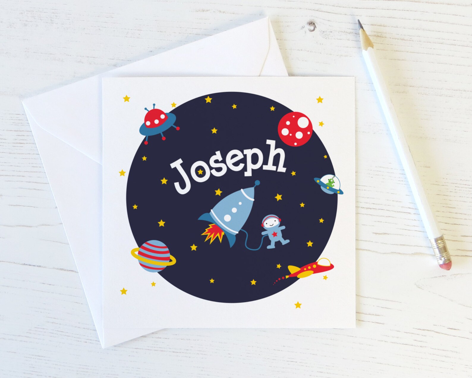 Space Explorer Birthday Card for Boys or Girls | Etsy