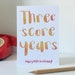 60th Birthday Card 'three Score Years' - Etsy
