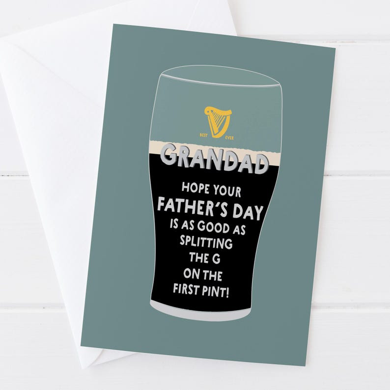 Splitting the G Father's Day Card for Grandad - Guinness Stout Ale ...