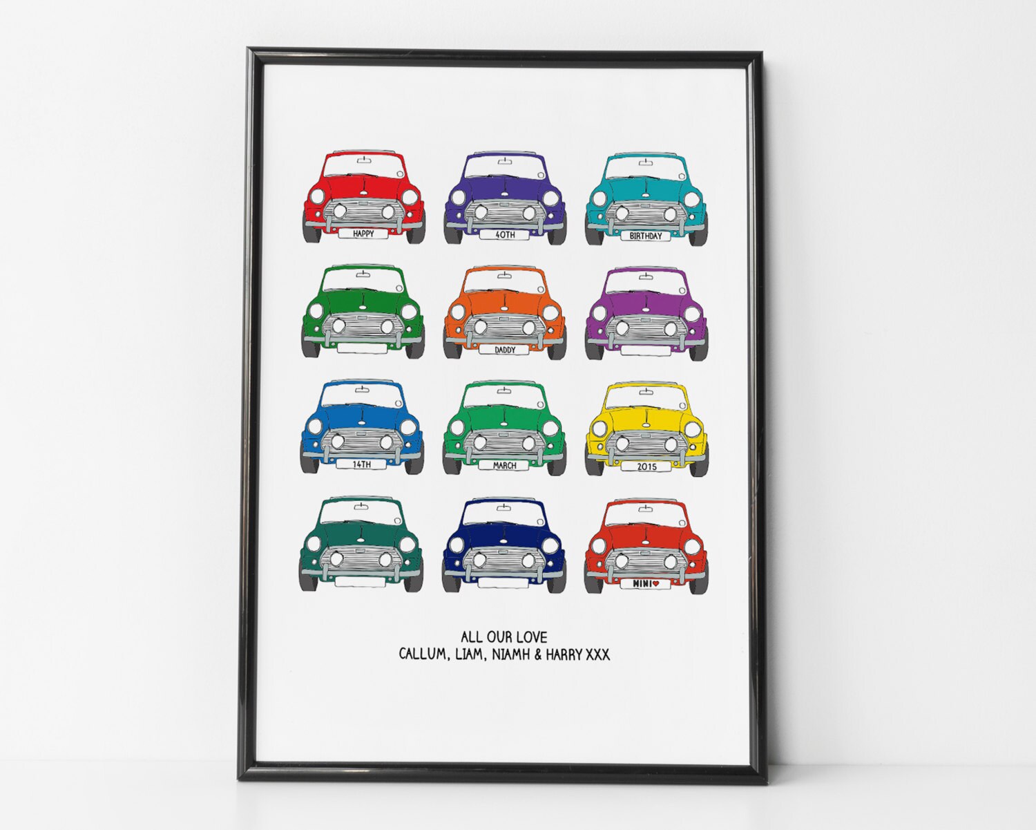 Classic Mini Cooper Car Print Mini Print Car Poster | Etsy