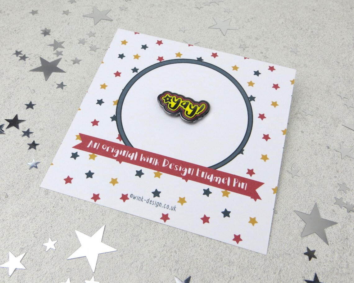 Yay Enamel Pin Badge Pin Fun Enamel Pin Pin Brooch | Etsy