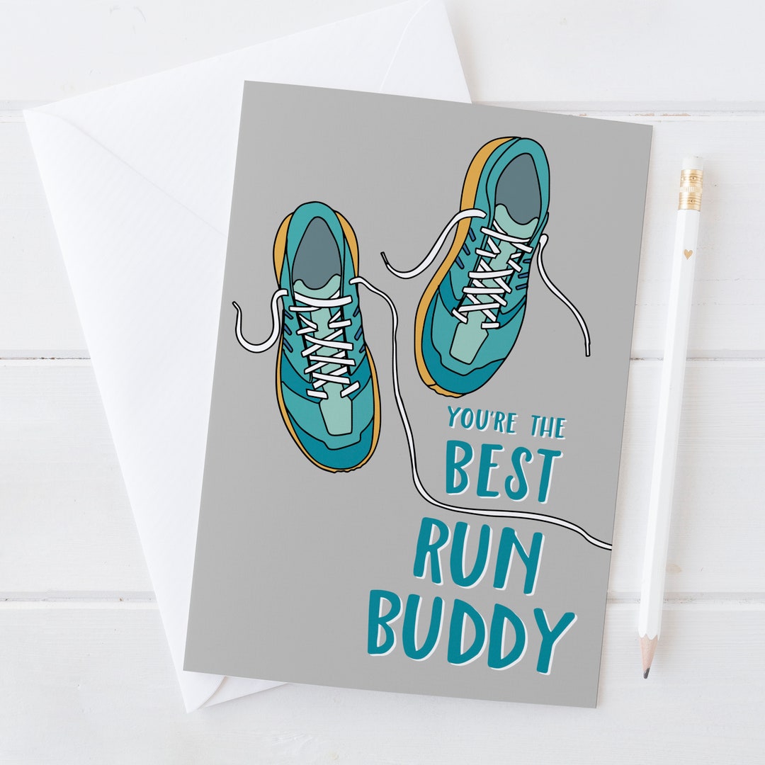 Best Run Buddy - Running Themed Card - Etsy