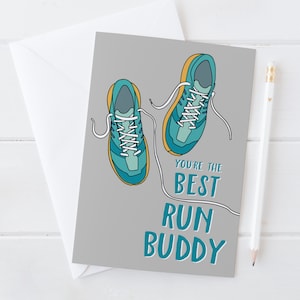 Best Run Buddy - Running Themed Card - Etsy