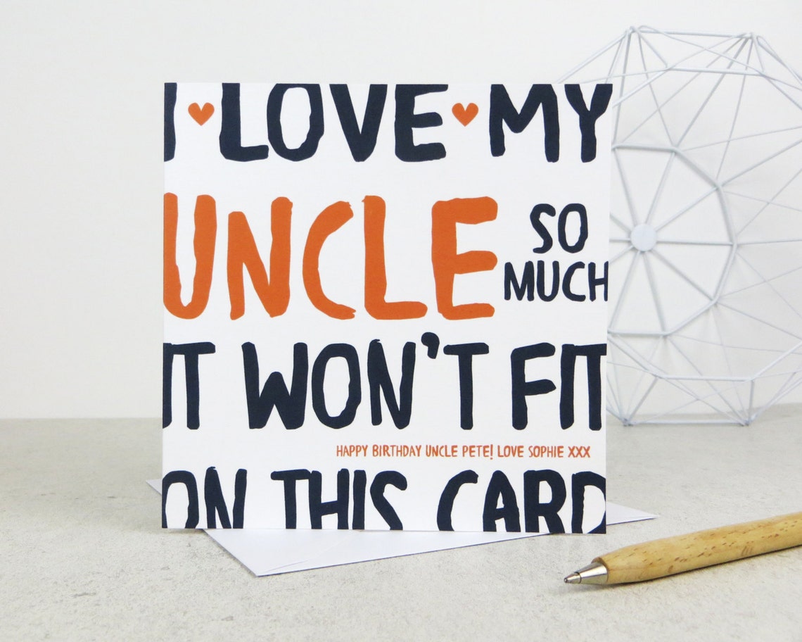 Funny Uncle Personalised Birthday Card - Etsy
