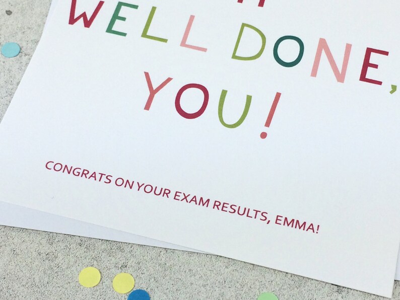 Funny Congratulations Card: 'oh Well Done You!' - Personalised Congrats ...
