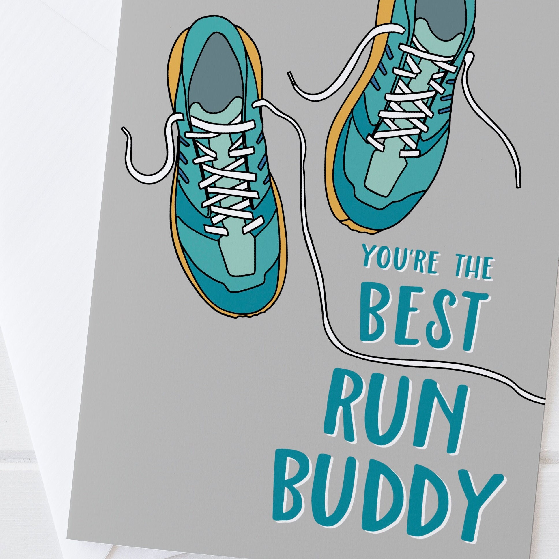 Best Run Buddy - Running Themed Card - Etsy