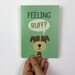 Funny Dog Get Well Card: Feeling Ruff Cute Animal Notecard Get Well ...