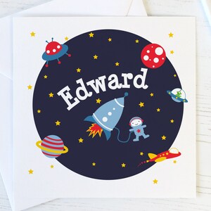 Space Explorer Birthday Card for Boys or Girls - Etsy