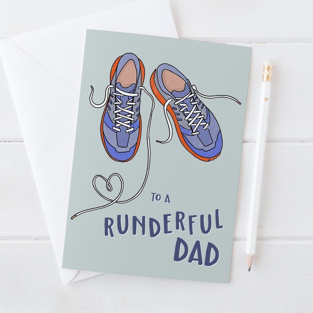 Running Themed Dad Card for Fathers Day or Dad's Birthday - Etsy UK