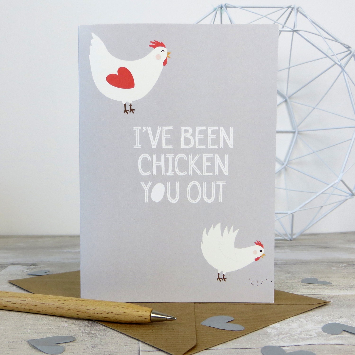 Funny Love Card 'i've Been Chicken You Out' - Etsy UK