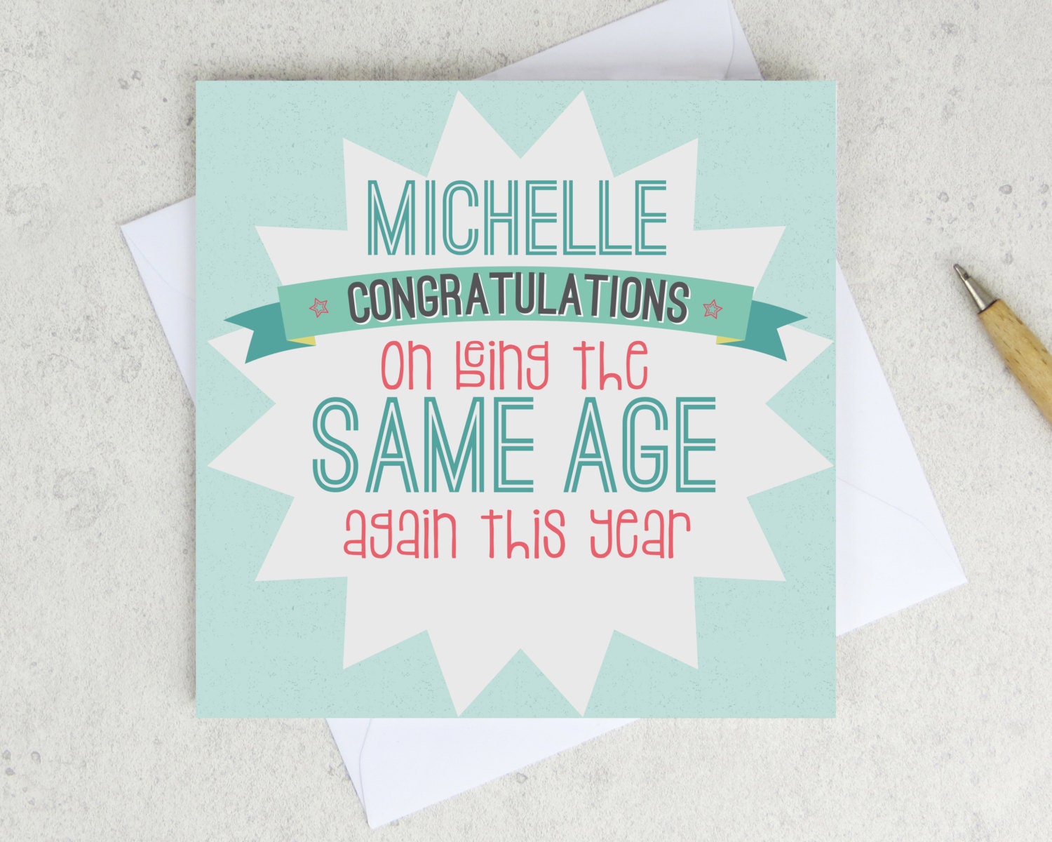 Funny 'same Age Again' Birthday Card - Etsy UK