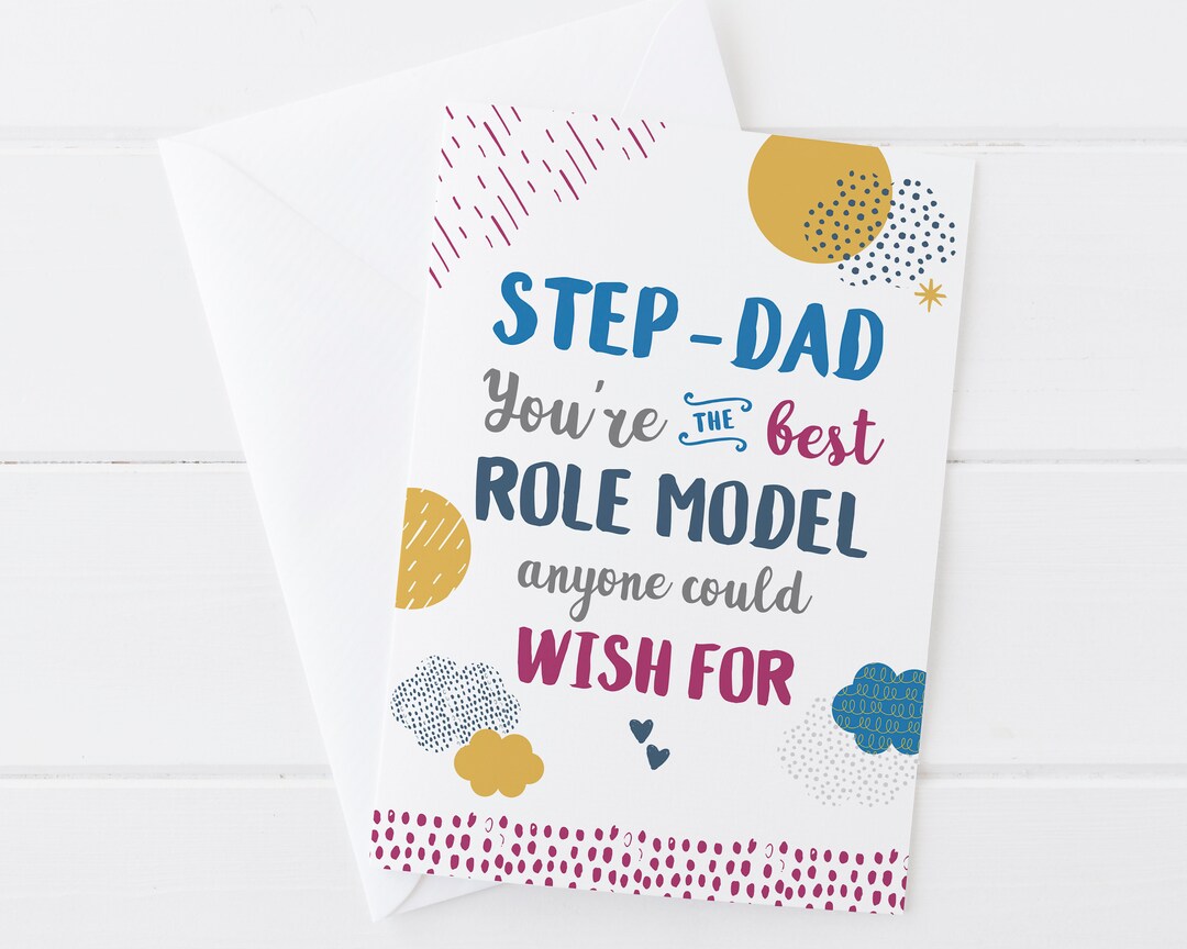 Best Role Model Father's Day Card Customisable for Dad / Stepdad ...