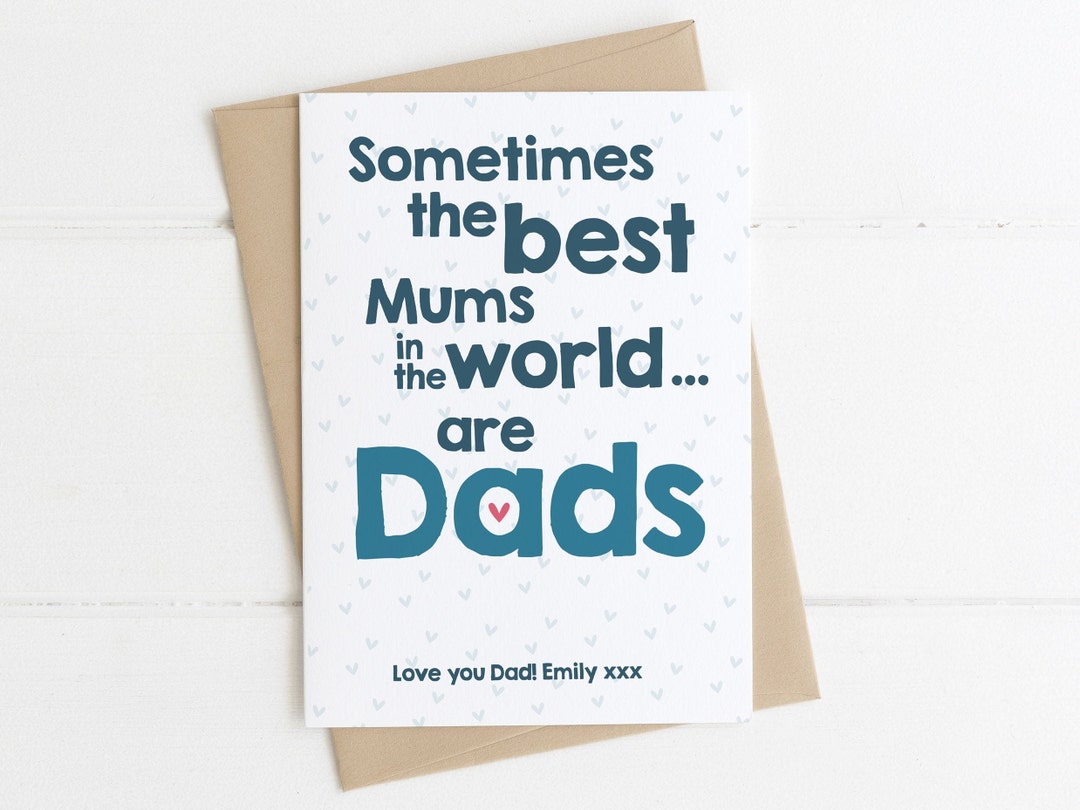 Mothers Day Card for Dad - Personalised Single Dad Mother's Day Card - Etsy