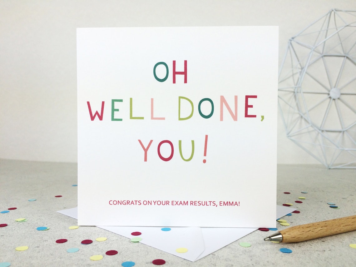 Funny Congratulations Card: 'oh Well Done You!' - Personalised Congrats ...