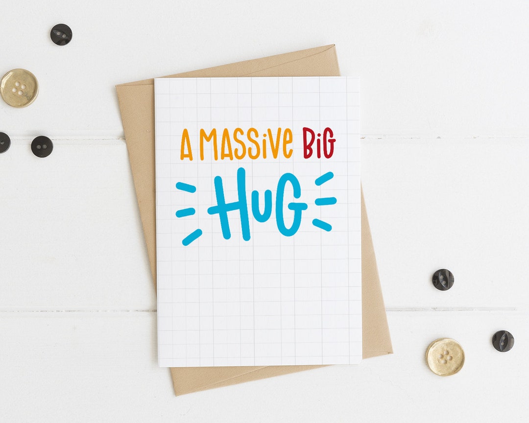 Massive Big Hug Card: Friendship & Positivity - Etsy