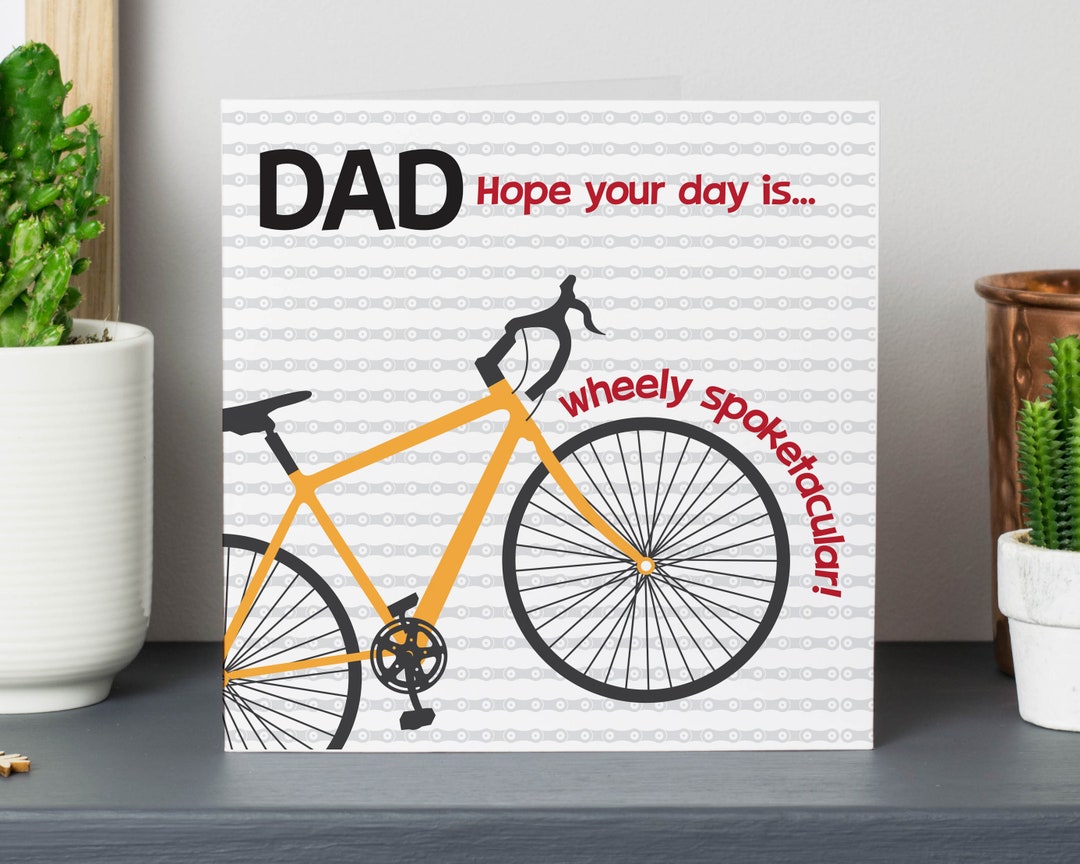 Cycling Pun Birthday Card for Dad / Fathers Day / Funny Bike Card - Etsy