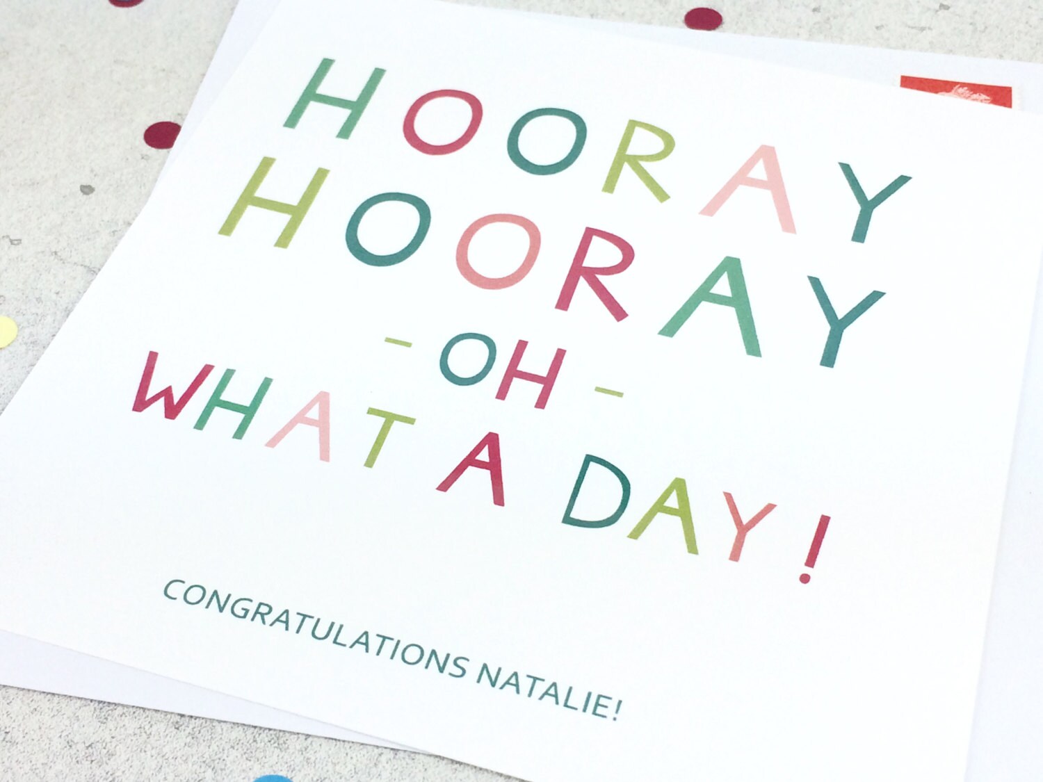 Funny Congratulations Card: 'hooray Hooray' - Personalised Congrats - Etsy