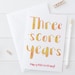 60th Birthday Card 'three Score Years' - Etsy