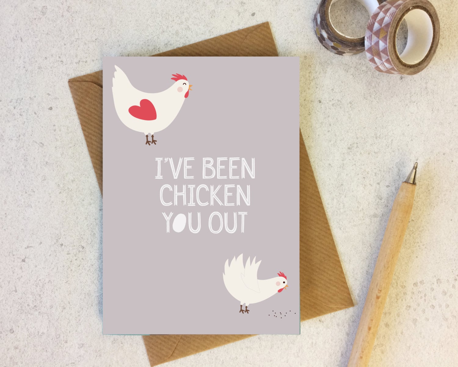 Funny Love Card 'i've Been Chicken You Out' - Chicken Card - Chicken ...