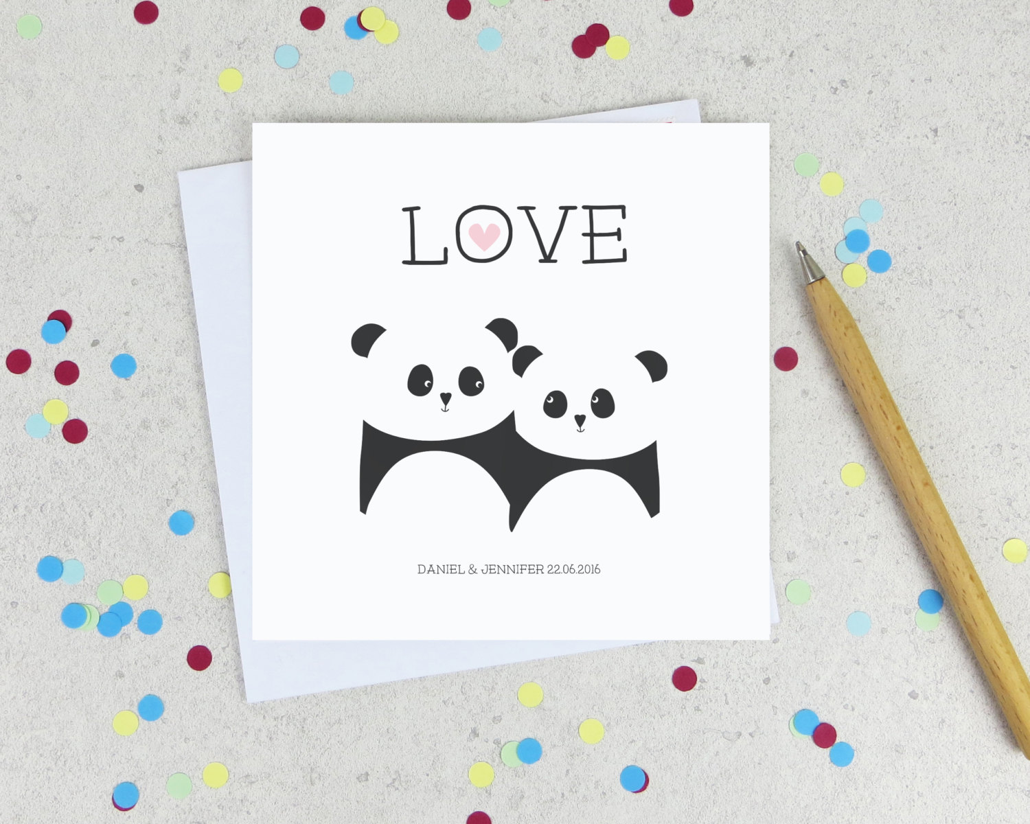 Panda Love Personalised Anniversary / Wedding Card Funny | Etsy