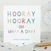 Funny Congratulations Card 'hooray Hooray' Personalised Card Congrats ...