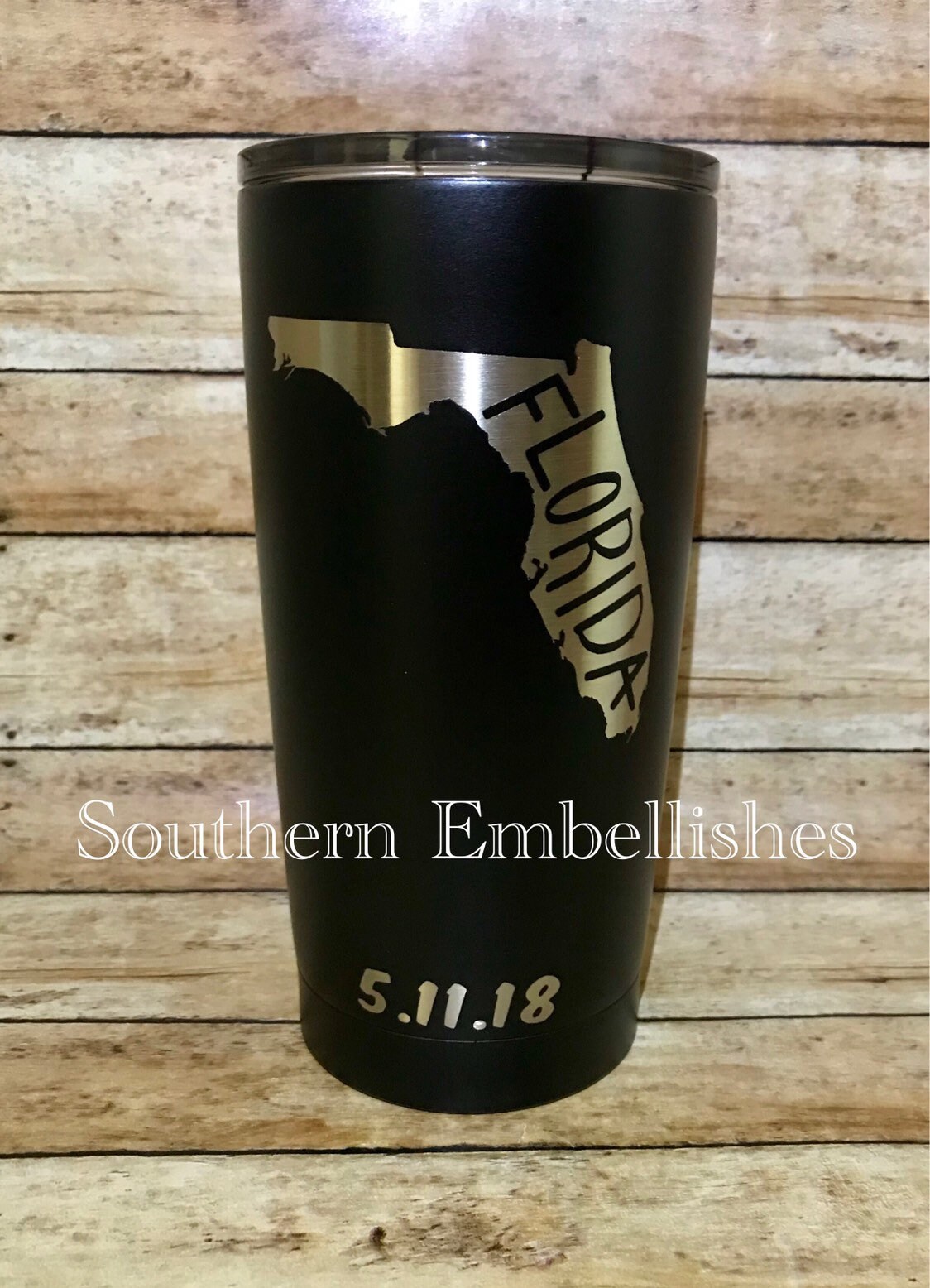 FLORIDA Custom Powder Coated Stainless Steel Tumbler - Etsy