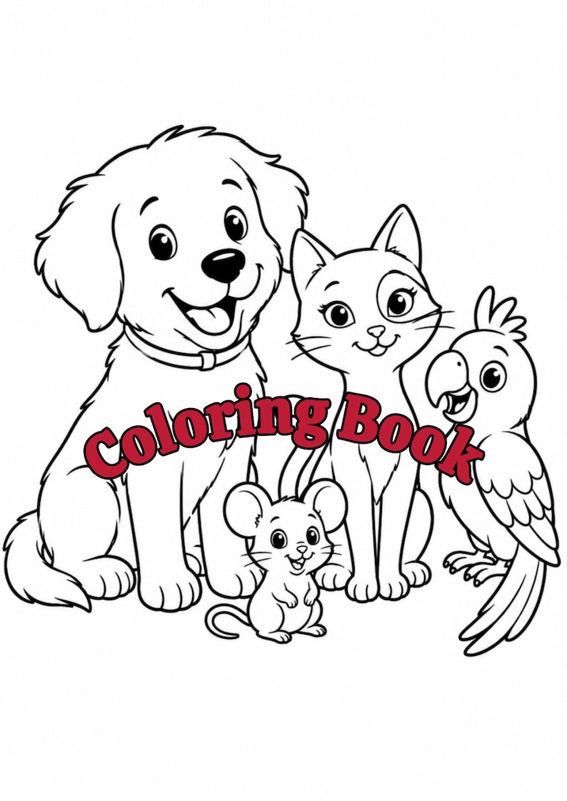 Toddler Animal Coloring Book | 20 Page Printable Activity Book (digital ...