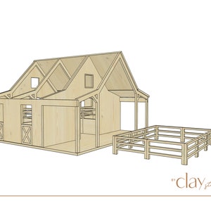 Miniature Horse Stables SVG | Farmhouse Toy Barn | Laser Cut File | DIY ...