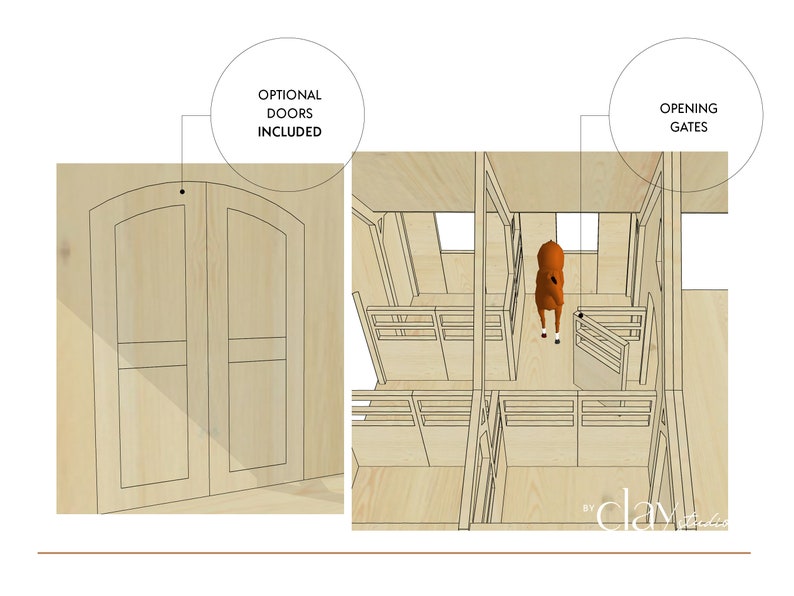 Miniature Horse Stables SVG | Farmhouse Toy Barn | Laser Cut File | DIY ...